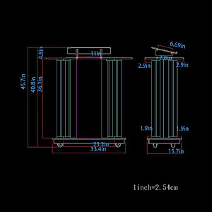 WEOBNAQ Transparent Acrylic Podium with Wheels, pulpits for Churches, Rolling Podium Floor Podium with Light,for Conference Room Church Company Transparent 100x40x116cm