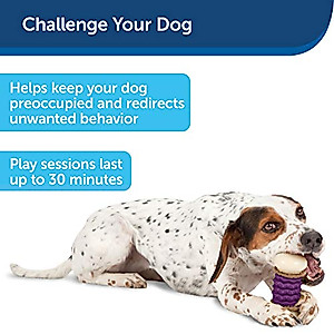 PetSafe Busy Buddy Nobbly Nubbly Treat Holding Dog Toy – Strong Chewers – Challenging - Treat Rings Included - Medium