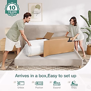 Novilla King Size Mattress, 10 Inch Memory Foam Mattress King for Pressure Relief & Comfort Sleep, Removable Washable Mattress Cover,CertiPUR-US Certified Mattress King, Plush