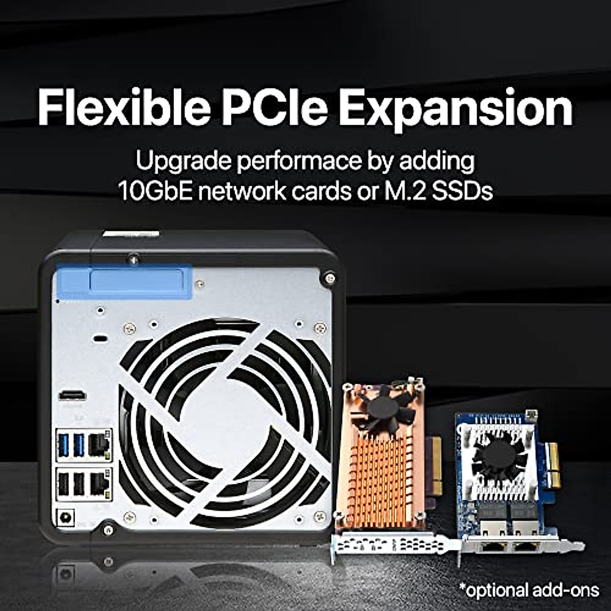 QNAP TS-453D-4G 4 Bay NAS for Professionals with Intel® Celeron® J4125 CPU and Two 2.5GbE Ports