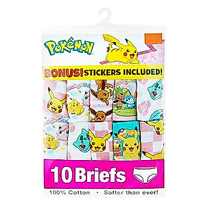 100% Combed Cotton Underwear With Pikachu, Evee, Squirtle, Jigglypuff & more, available in Sizes 4, 6 & 8
