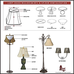 Royal Designs Rectangle Cut Corner Lamp Shade - Beige - (7 x 10) x (12.25 x 18) x 13.25