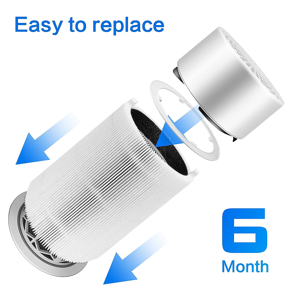 Blue Pure 411 Compatible with Blue Air Filter Purifier Replacement 411+, 411 Auto and Mini Air Purifier, 2 Packs