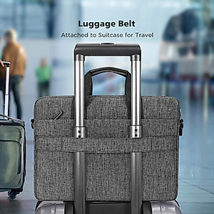 KIZUNA Laptop Bag Case 14 Inch shoulder sleeve Water Resistant Briefcase For 15" Macbook air M2 2023/Lenovo Flex 14/14" HP EliteBook 840 G5/HP Pro 14 G3/Dell Latitude 7490/15" Surface Laptop 3, Grey