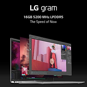 LG Gram (2022) 17Z90Q Ultra Lightweight Laptop, 17" (2560 x 1600) IPS Display, Intel Evo 12th Gen i5 1240P Processor, 16GB LPDDR5, 512GB NVMe SSD, WiFi 6E, Thunderbolt 4, Windows 11, Gray (Renewed)