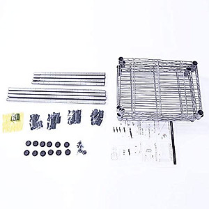 samanoya 4-Shelf Storage Rack,Adjustable Heavy Duty Storage Shelving Unit,Steel Organizer Wire Rack Use for Kitchen Pantry Laundry Garage Closet Utility (13.77" L x 9.84" W x 31.5" H)