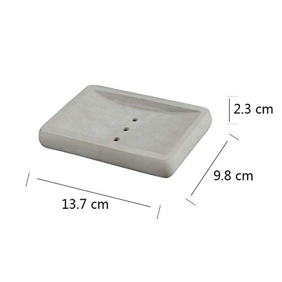 Soap Dish Mold with Drainage Doles Concrete Tray Silicone Mould