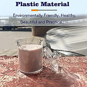 Wellinc 3 Pack Cotton Swab Dispenser, 8/10/10 Oz Qtip Holder Dispenser Set, Storage Organizer Holder Canister Apothecary Jars with Lid for Cotton Rounds, Bath Salts, Makeup Sponges, Hair Accessories