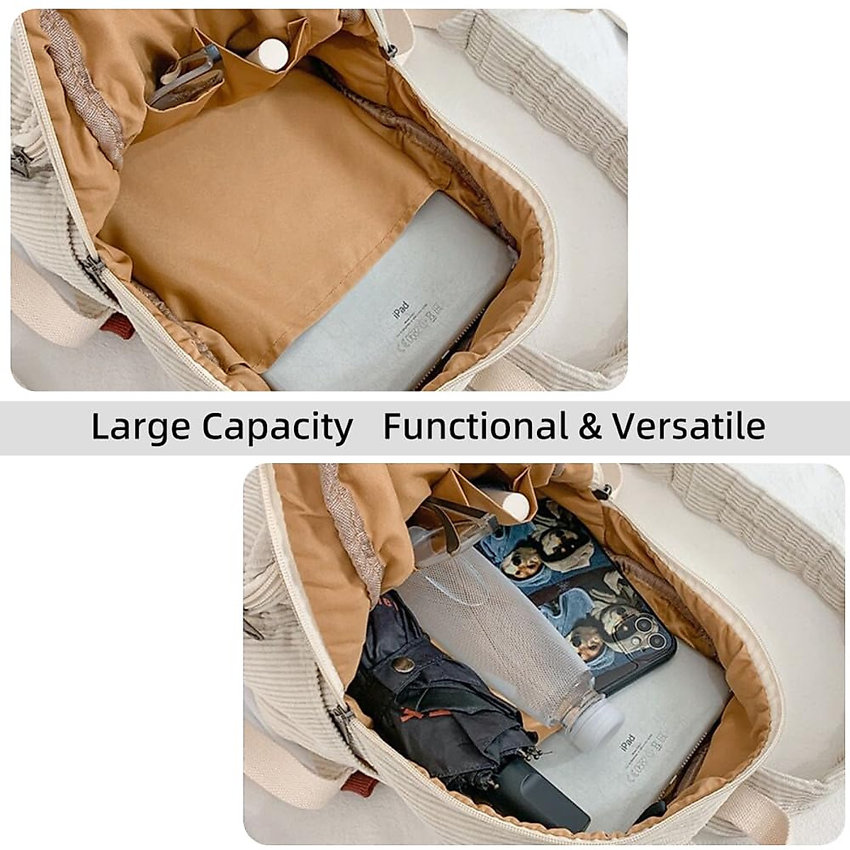 Didida Mini Corduroy Backpack Purse for Women Aesthetic Backpack Small Back Pack Purse Cute Mini Backpacks (Black)