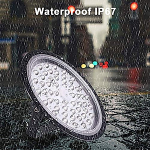 UFO LED High Bay Light, 6000-6500K, IP54, Waterproof Dust Proof, Warehouse LED Lights High Bay Lighting for Garage, Factory, Gymnasium, Basement, Parking（Newest Design ）… (200W) (5 pcs)