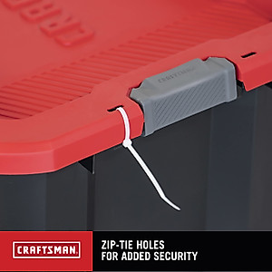 CX CRAFTSMAN, 20-Gallon Highly Durable Storage Bin & Dual Latching Lid, (14.3”H x 19.7”W x 28.2”D), Versatile Stacking Tote and Weather-Resistant Design, American Made [8 Pack]