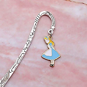 SERIAA Metal Bookmarks for Books Alice Pendant Book Mark Alice in Inspired Gifts (Blue Alice Bookmark)