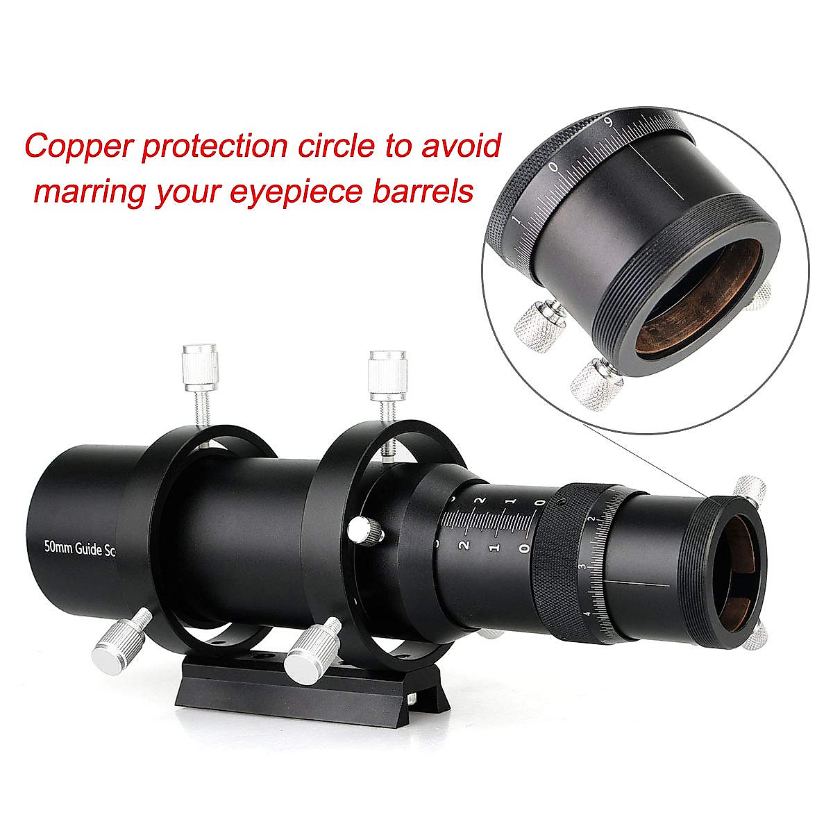 SVBONY SV106 Guide Scope with Helical Focuser Finder and Guide Scope Multi-Use for Astronomical Telescope (50mm)