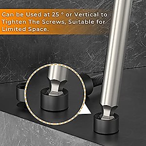 Tonsiki 9PCS Ball End Hex Head Allen Wrench Drill Bit Set, Metric S2 Steel Hex Bits Set, 1/4" Hex Shank Magnetic Screwdriver Bit Set for Assembling Furniture, 4'' Long - 1.5/2/2.5/3/4/5/6/8/10mm
