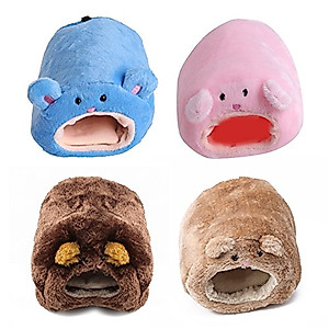 Julyshop Blue Plush Hammock Bed House Toys for Ferret Rat Hamster Squirrel Parrot Hanging