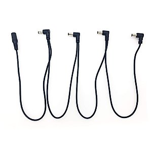 9V DC Power Jack Splitter Adapter Daisy Chain 1 to 4 Way Power Cable for Guitar Pedals