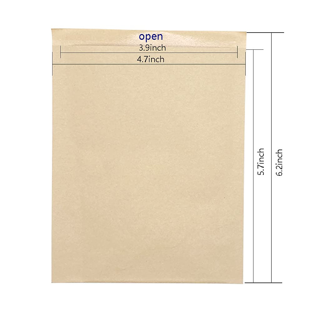 BaShiDer Wax Paper Bags Glassine 3.9 x 5.7-inch Sleeves Little Paper Treat Snack Bags for Cookie Potato Chips Dessert(100Pcs)