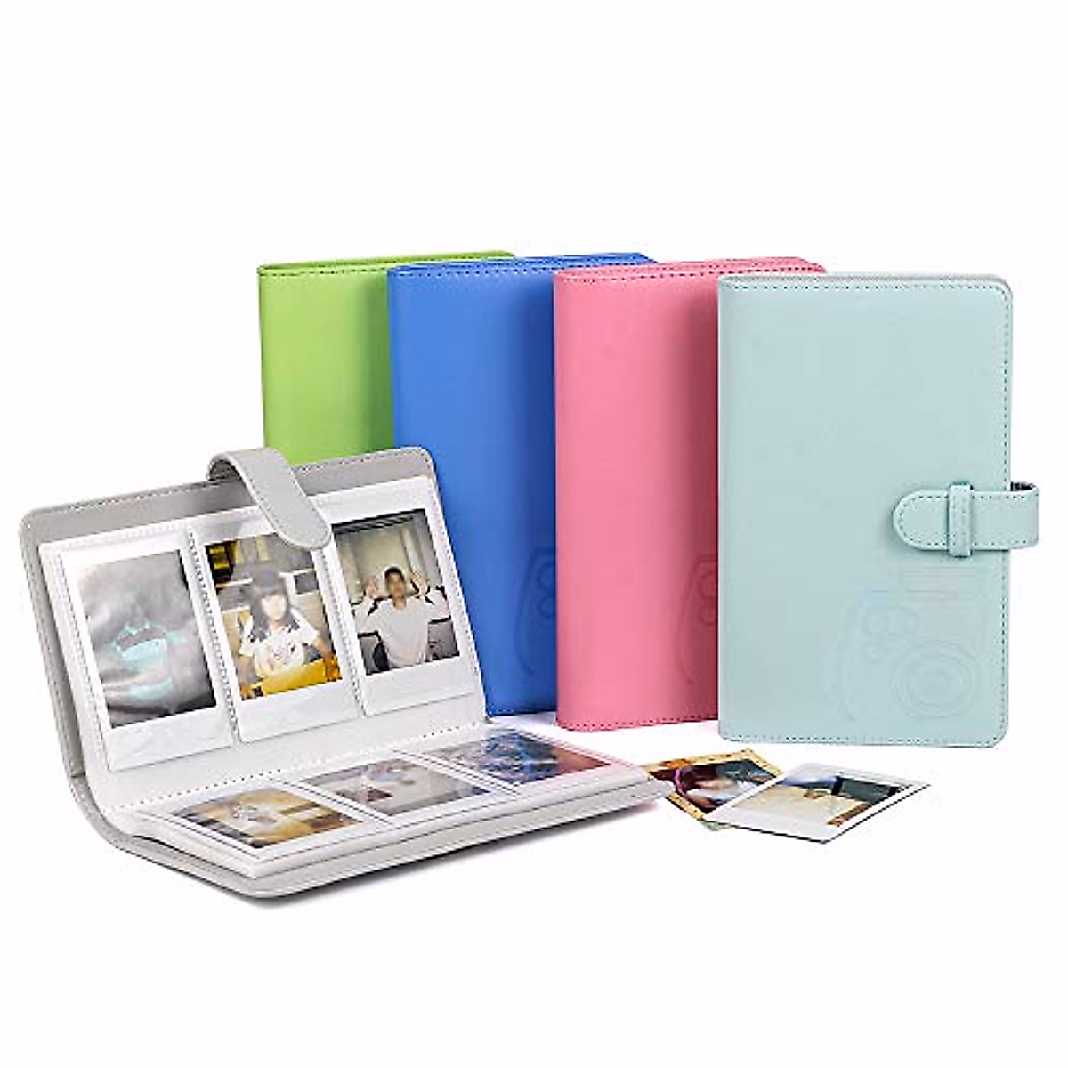 96 Pockets Mini Film Photo Album Book for Fujifilm Instax Mini LiPlay 9 8 7s 70 90 Link Instant Camera 3 Inch Polaroid Picture Name Card Holder (Ice Blue)