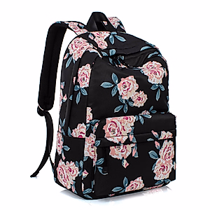 Leaper Fashion Water Resistant Laptop Backpack for Women Black