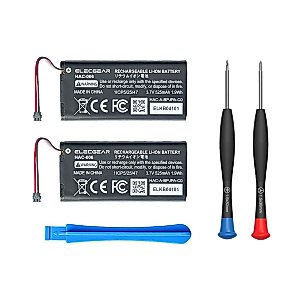 ElecGear 2 x Replacement Battery for Joy-Con Switch Controller, HAC-006 Internal Rechargeable Li-ion Battery for Nintendo Joycon Controller Left and Right with Repair Tool Kit