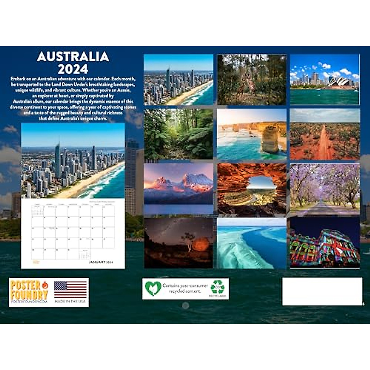 Australia Calendar 2025 Monthly Wall Calender 12 Month