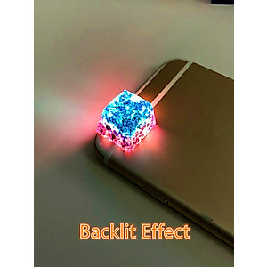 Handmade Resin R4 Keycap Jewelry Blue Pink 2.0 for Cherry MX RGB Gaming Mechanical Keyboard