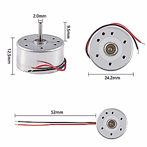 Aobao 4pcs Electric Motors DC 3V 1730RPM Mini Electric Motor for DIY Toys Wind Turbine Generator Generator DC Motor