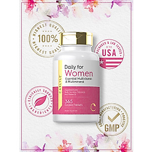 Carlyle Women's Multivitamin | 365 Tablets | Vitamin and Mineral Supplement | Non-GMO, Gluten Free