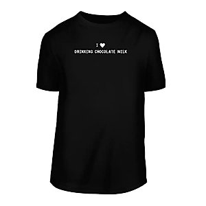 I Heart Love Drinking Chocolate Milk - A Nice Men's Short Sleeve T-Shirt, Black, Large