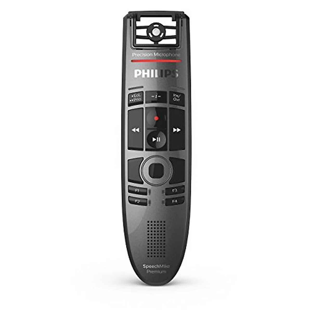 Philips SpeechMike Premium Touch USB Dictation Microphone for Crystal Clear Recording and Best Voice Recognition, Barcode Scanner, Sensory Control Panel and Press Buttons, Charcoal Grey SMP3800