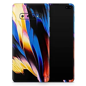 DesignSkinz Liquid Abstract Paint V42 Protective Vinyl Decal Wrap Skin Cover Compatible with The Samsung Galaxy S20 (Screen Trim & Back Glass Skin)