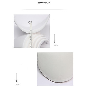 BeeSpring 4 PCS Covered Set-in Shoulder Pads Sewing Foam Polyester Pads (4 White)