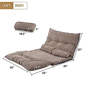 LTT Folding Futon Sofa,Sofa Bed, Dual-Purpose Multi-Functional Adjustable Video Gaming Sofa Lounge Sofa with Two Pillows
