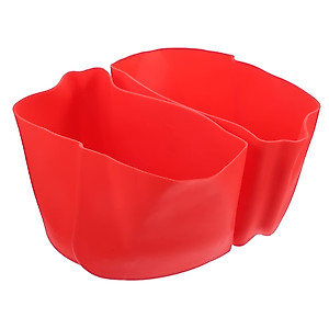 HOMSFOU 3 Sets Saucepan Silicone Lining Red Rice Cooker Silicone Cooking Utensils Silicone Cookware Kitchen Slow Cooker Divider Slow Cooker Pot Liner Multifunction Dividing Line