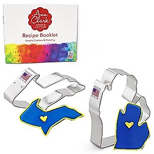Upper and Lower Michigan Cookie Cutters 2-Pc. Set Made in USA by Ann Clark