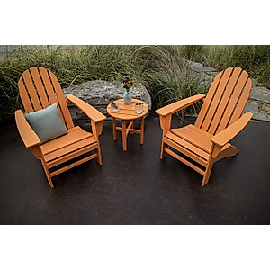 POLYWOOD Vineyard 3-Piece Adirondack Chair Set with Side Table, Green