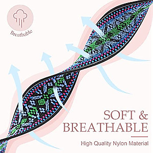 5 pack Stretchy Nylon Watch Bands Compatible with Samsung galaxy watch active 2 bands 40mm 44mm/Active 40mm/Galaxy Watch 3 41mm/Galaxy Watch 42mm/Gear S2/Galaxy Watch 4/Galaxy Watch 5 Fabric 20mm Wristband MZF