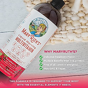 Kids Multivitamin Gummies & Liquid Morning Multivitamin Bundle by MaryRuth's | Immune Support | Vitamin A, B, C, D3, E & Amino Acids | Vitamins for Digestion, Focus & Energy Support.