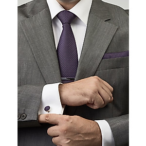 Premium Men’s Gift Tie Set Silky Necktie Pocket Squares Tie Clips Cufflinks For Men Multicolored