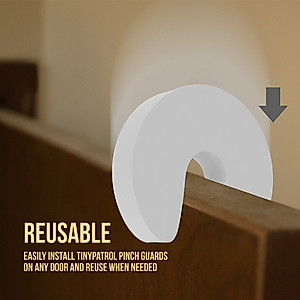 Tiny Patrol 8 Pack Baby Safety Door Stopper Baby Proofing Pet Child Safety Door C Shape Soft Eva Foam Finger Pinch Guard Fits Any Door Safer Home