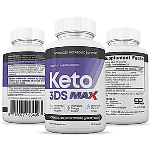 (3 Pack) Keto 3DS Max 1200MG Pills Includes Apple Cider Vinegar goBHB Strong Exogenous Ketones Advanced Ketogenic Supplement Ketosis Support for Men Women 180 Capsules