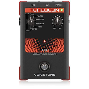 TC Helicon VOICETONE R1 Single-Button Stompbox for Studio-Quality Live Vocal Reverb