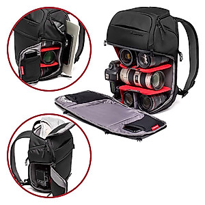 Manfrotto Advanced Fast III Professional Camera Backpack for Reflex/Mirrorless with Lenses and Laptop, with Interchangeable Padded Dividers, Side Access, Tripod Mount