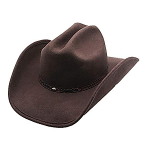 Mens+Wool+Cowboy+Hat+Cody+Brown+Shapeable+Western+Felt+Hats+By+Silver+Canyon