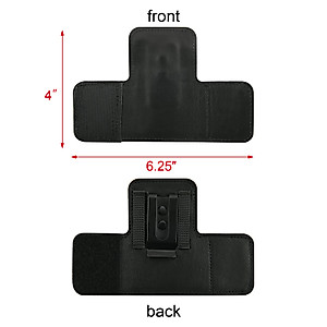 Beautyflier Black Soft Leather Stethoscope Holder with Clip for All Models: Littmann, ADC, MDF, Adscope, Perfect for Physicians, Nurses, EMT, Medical Nursing Students, Work with Comfort (Black)