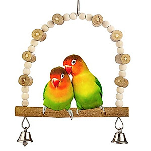Luonfels Bird Swing Perches Ladder Perch for Parakeet Budgies Parrot Cockatiels Conure Lovebirds 4 Pack