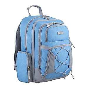 Eastsport Bungee Expandable Unisex Backpack Blue Crest