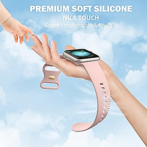 Maledan Compatible with Apple Watch Band 38mm 40mm 41mm 42mm 44mm 45mm 49mm Women Men, 6 Pack Silicone Sport Band Strap Wristband Compatible for Apple Watch Ultra Band iWatch Series 8 7 6 5 4 3 2 1 SE