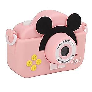 070 Camera Kids Mini Portable Camera Kids Mini Digital Camera 2 Inch Screen 2MP High Definition Cartoon Camera Video Recorder Toy Gifts(Pink)