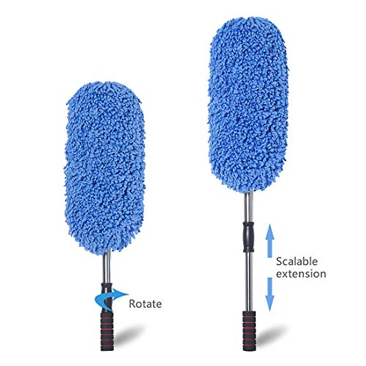 Loyakuu (3 Pack Microfiber Car Duster Exterior Scratch Free, Extendable Handle Interior Multipurpose dust Cleaning Duster for car(Medium)